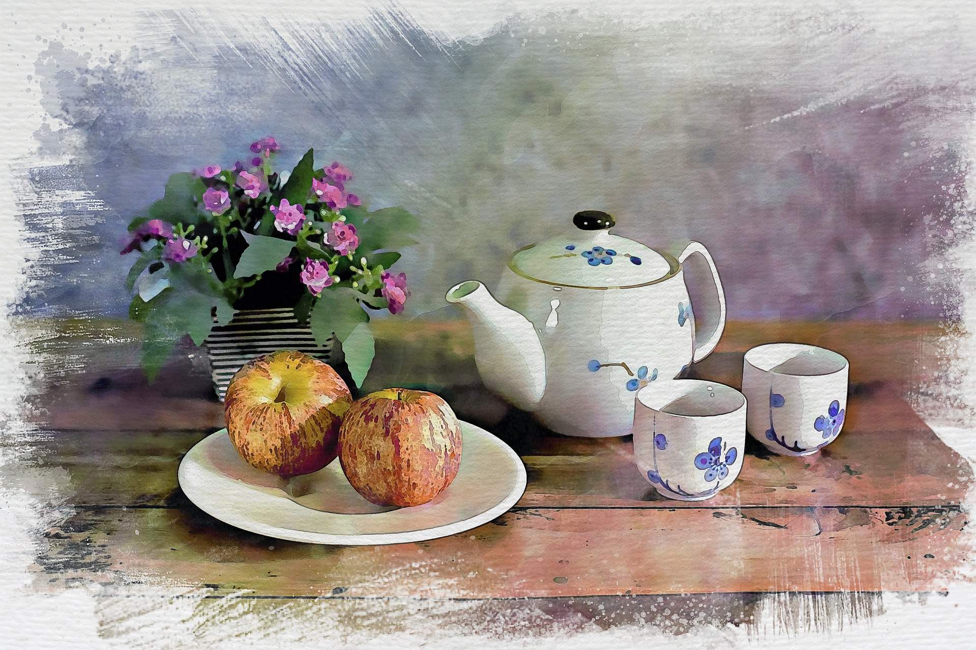 Solve Tea Set Still Life jigsaw puzzle online with 216 pieces
