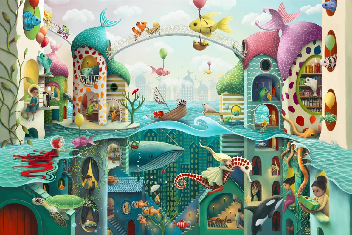 Solve If fish could walk jigsaw puzzle online with 247 pieces