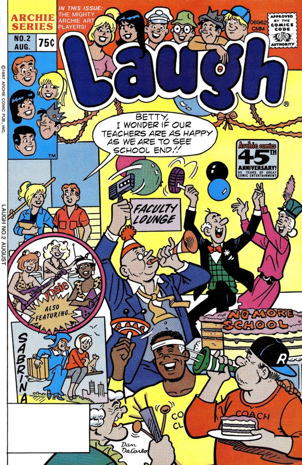 Solve Laugh (Aug 1987) jigsaw puzzle online with 96 pieces