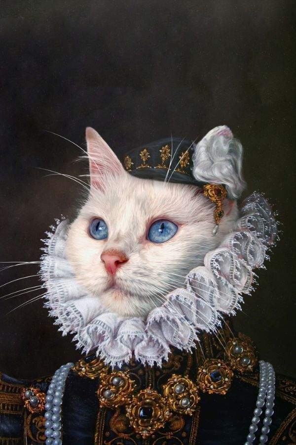 Solve Tudor Cat jigsaw puzzle online with 15 pieces