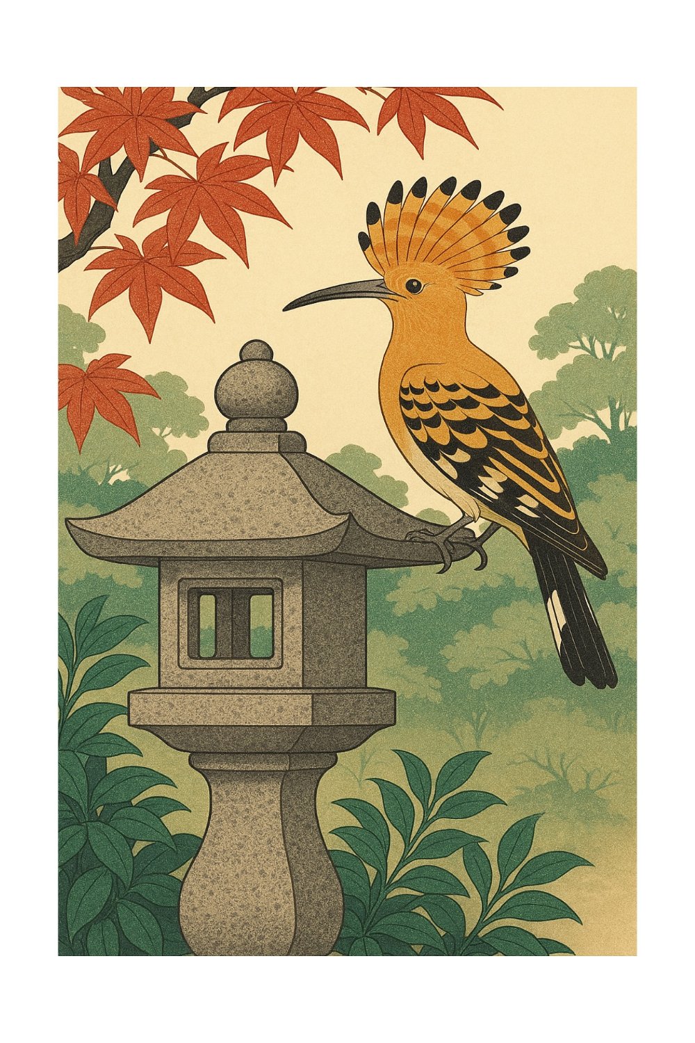 Jigsaw Puzzle | 294 pieces | Japanese Art Hoopoe bird Japan | Jigidi