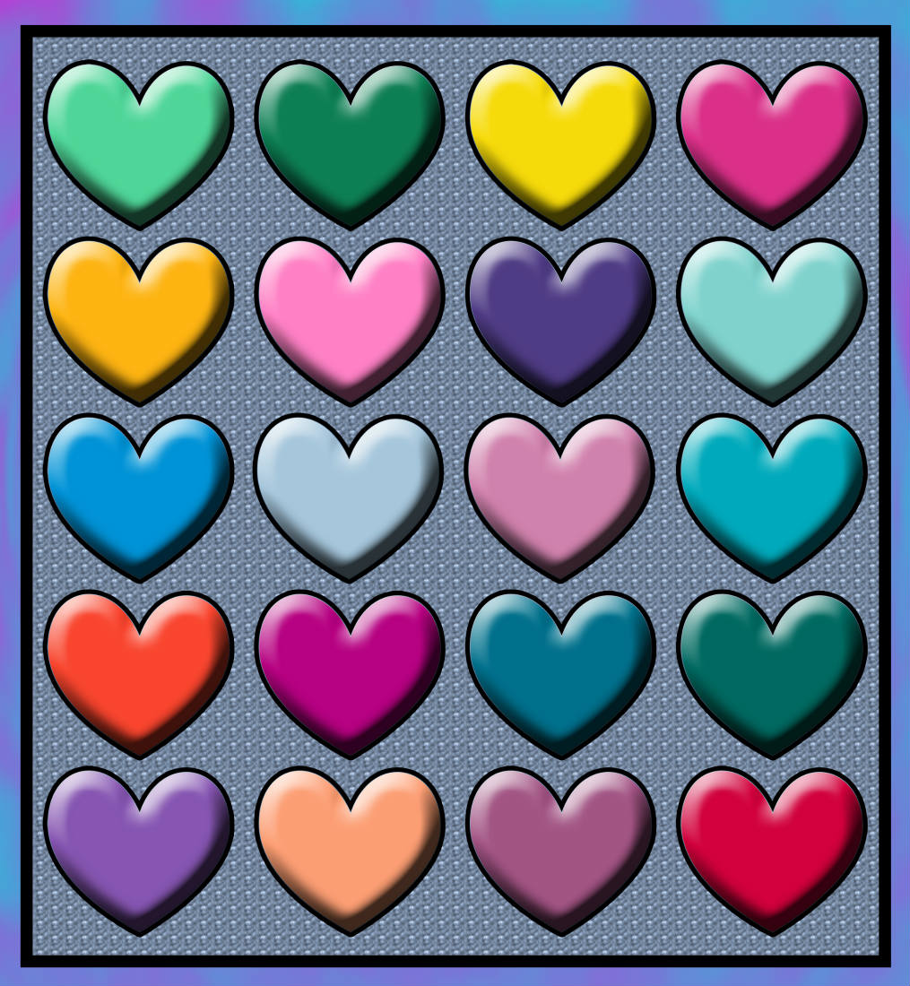 Solve hearts jigsaw puzzle online with 110 pieces