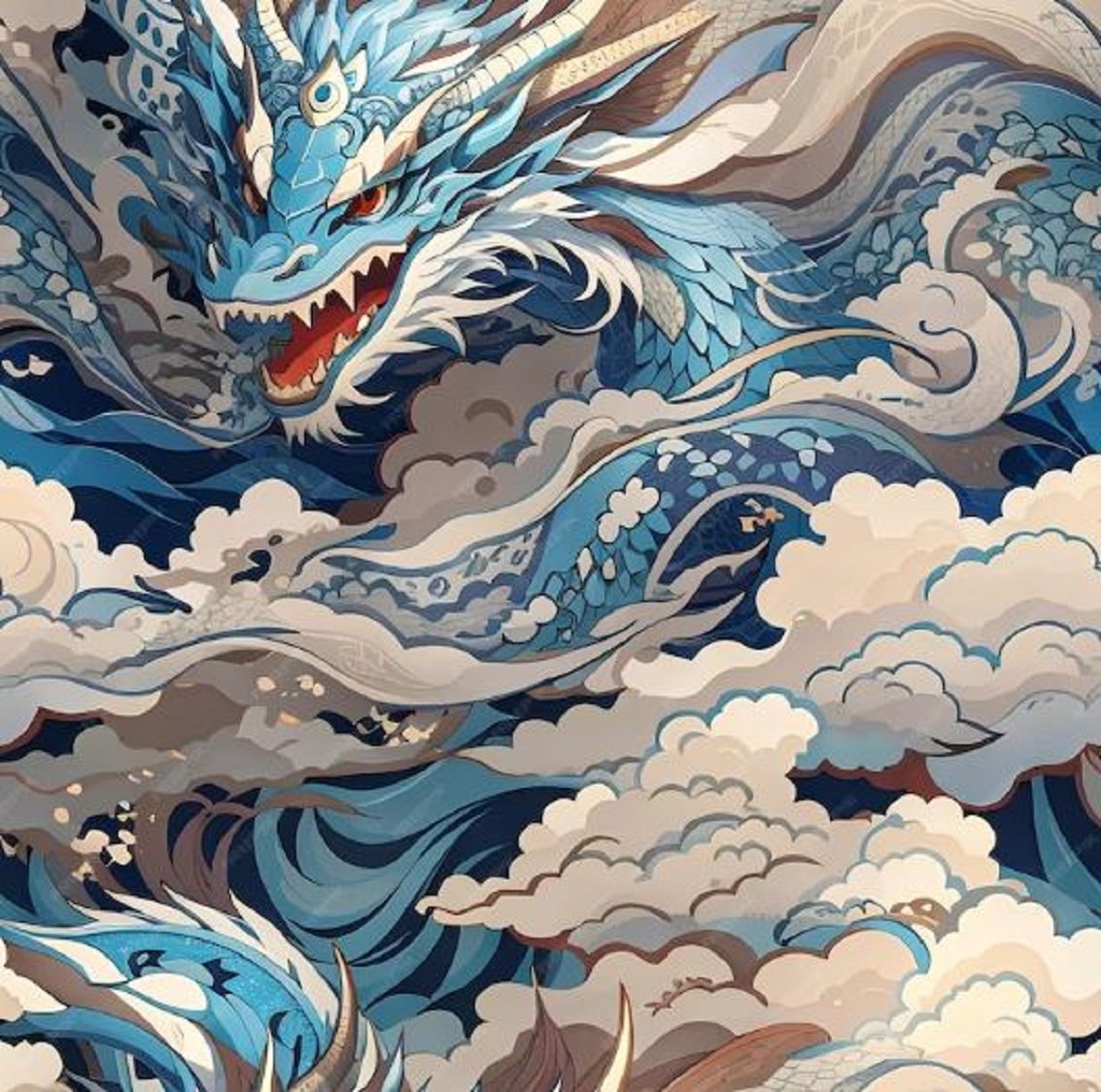 Solve "Japanese Wave Painting" jigsaw puzzle online with 81 pieces