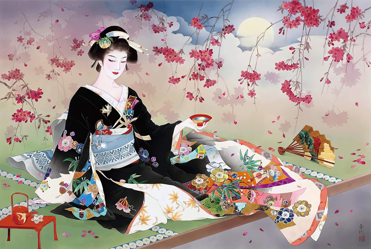 Solve Kimono Beauty jigsaw puzzle online with 294 pieces