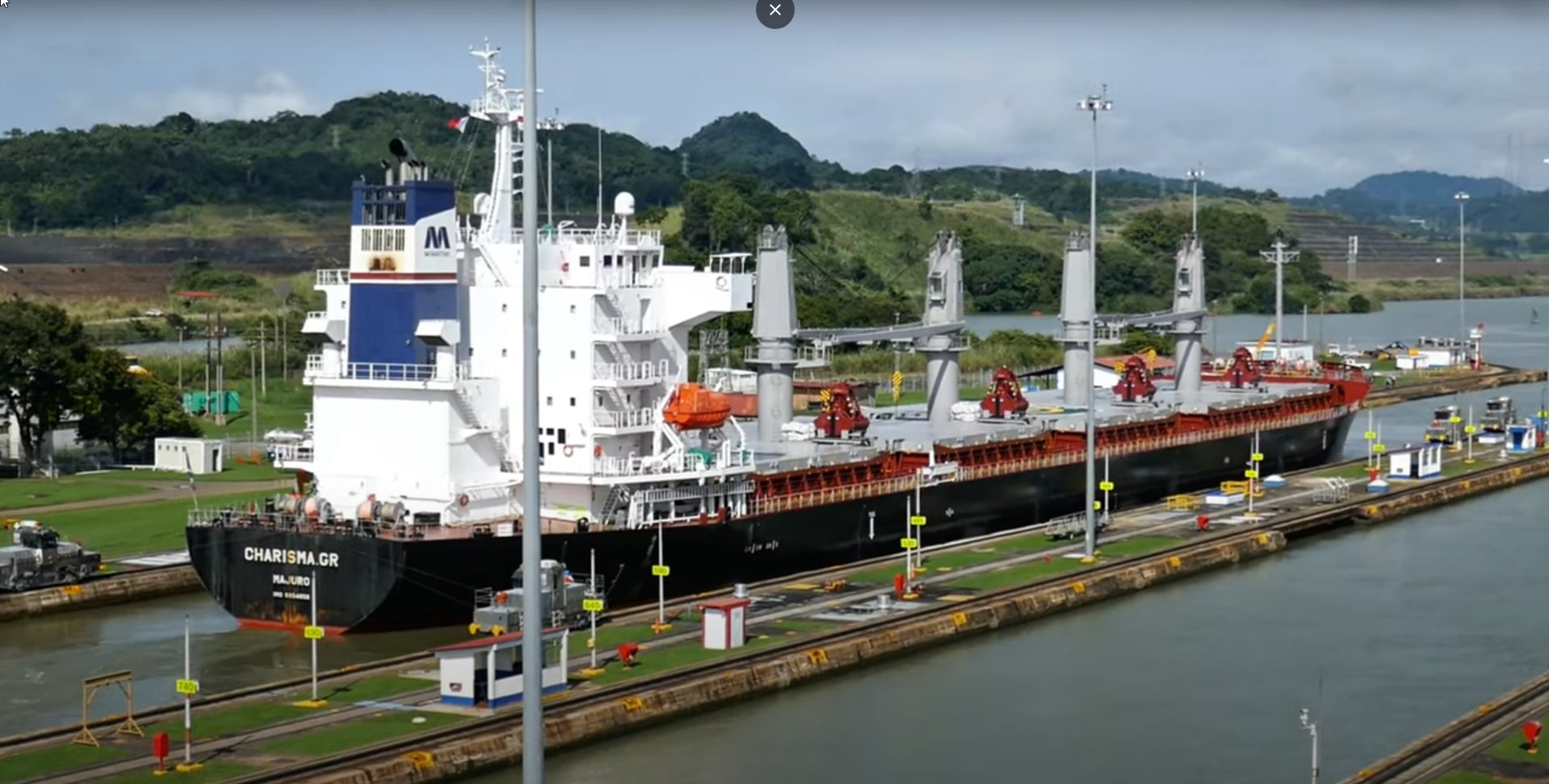 Solve Charisma GR transits through the Panama Canal jigsaw puzzle online with 50 pieces