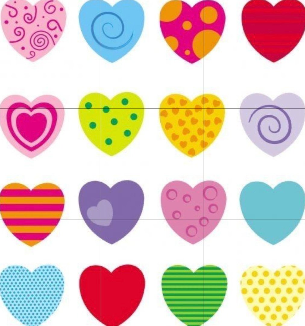 Solve Neon Hearts jigsaw puzzle online with 72 pieces