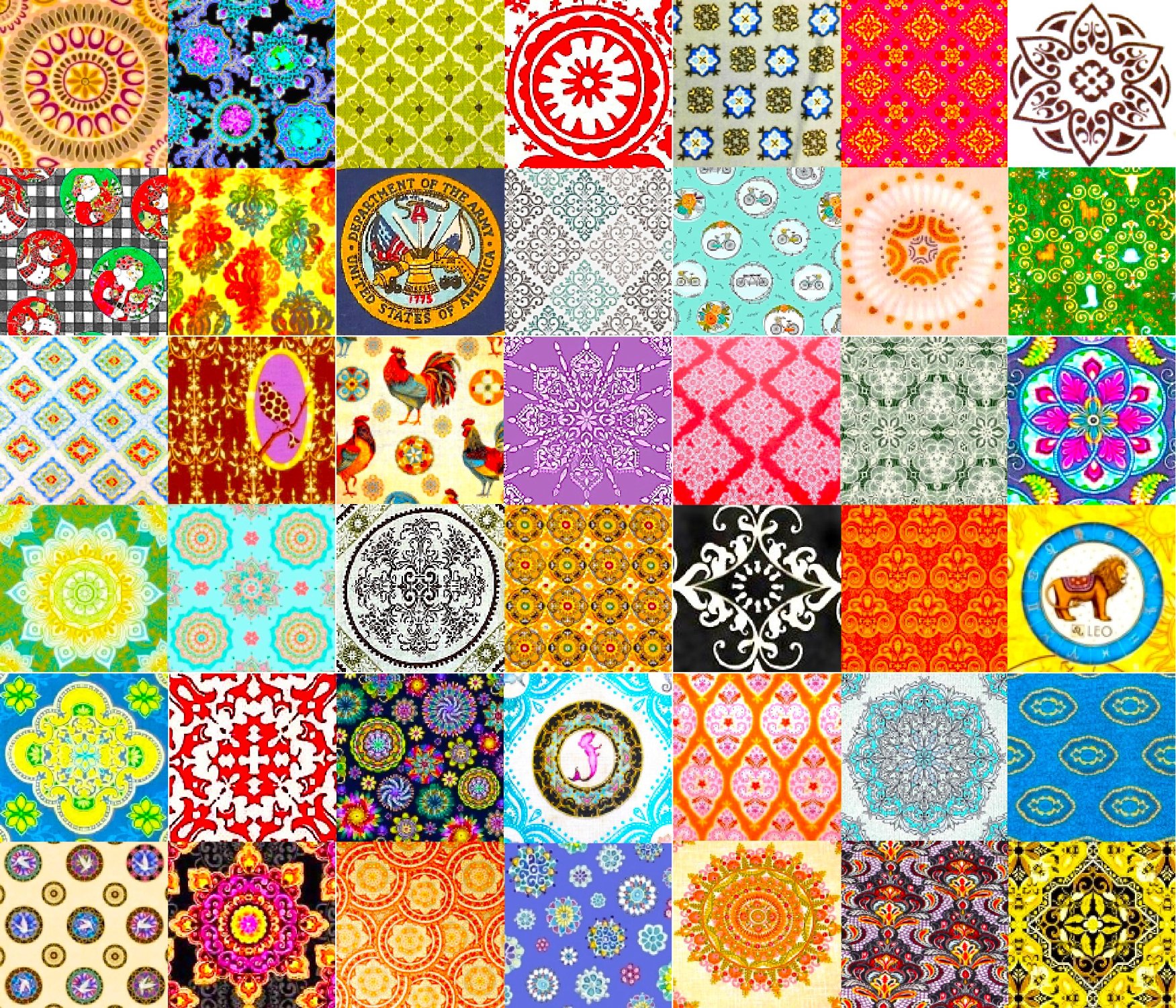 Solve PATCHWORK MEDALLIONS 7 jigsaw puzzle online with 72 pieces