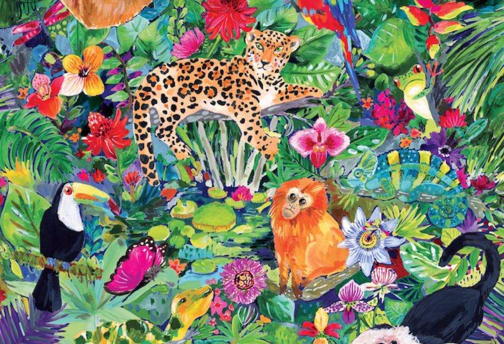 Solve "Rumble in the Jungle" jigsaw puzzle online with 70 pieces
