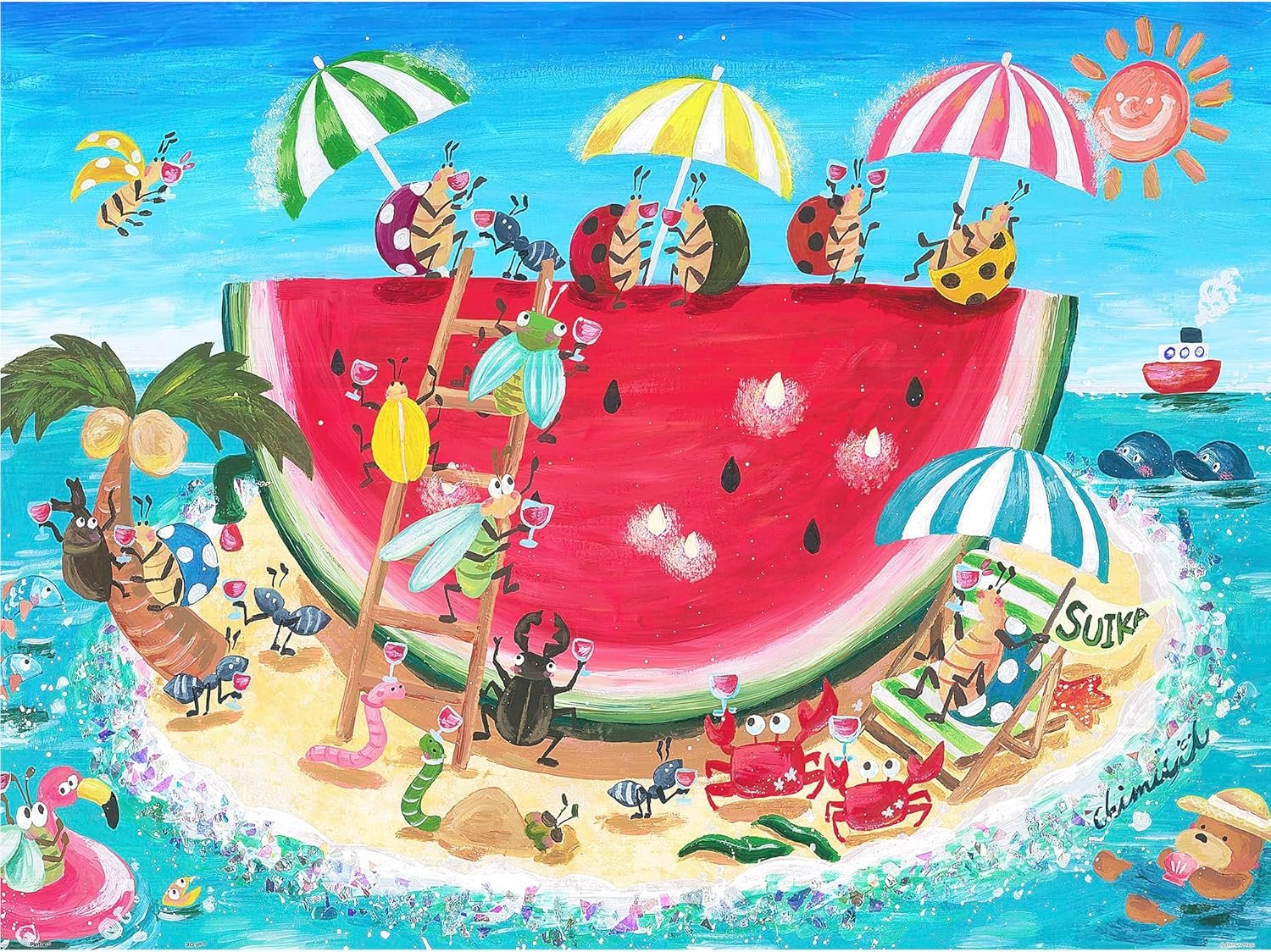 Solve watermelon party jigsaw puzzle online with 336 pieces