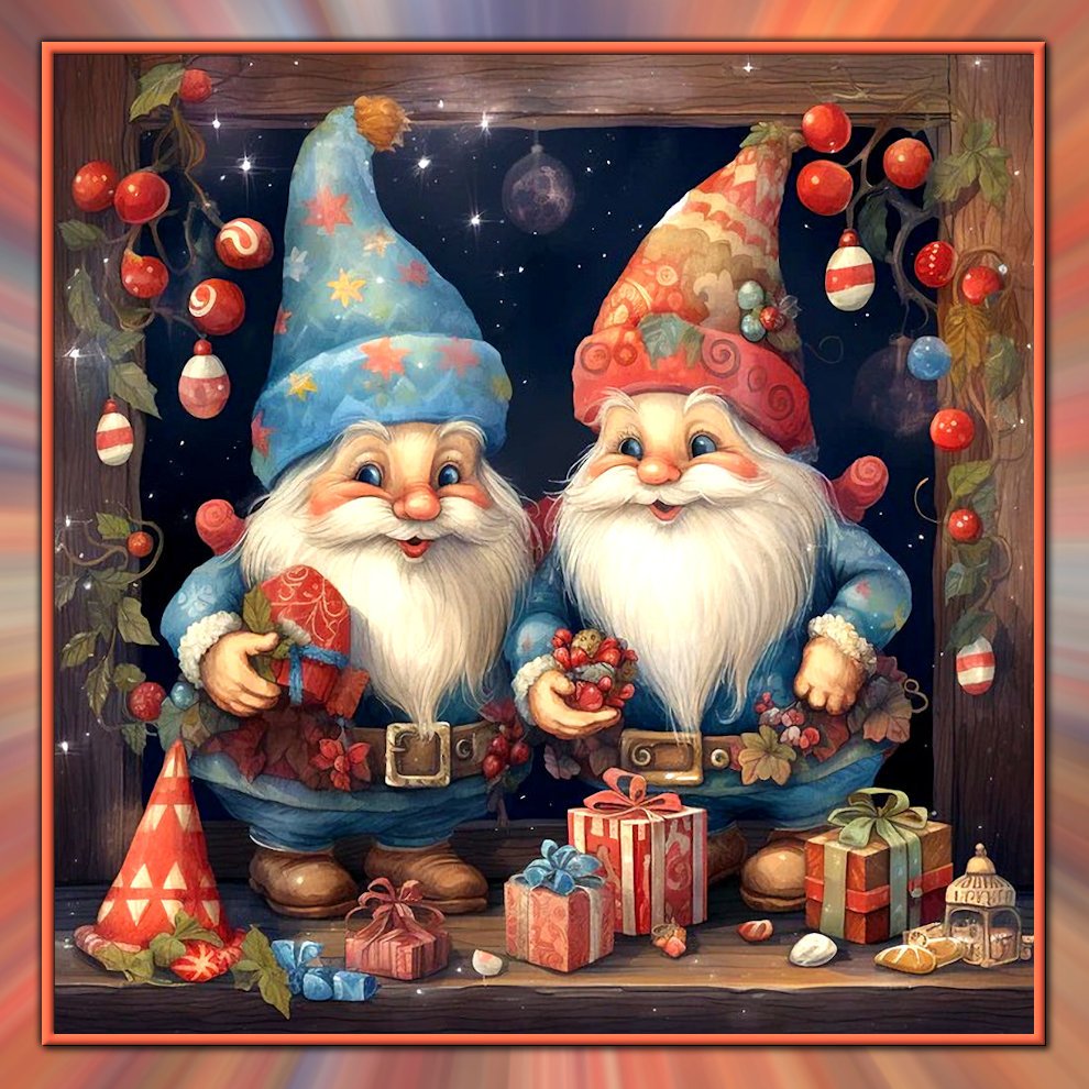 Solve Christmas Gnomes 23 12 23 jigsaw puzzle online with 64 pieces