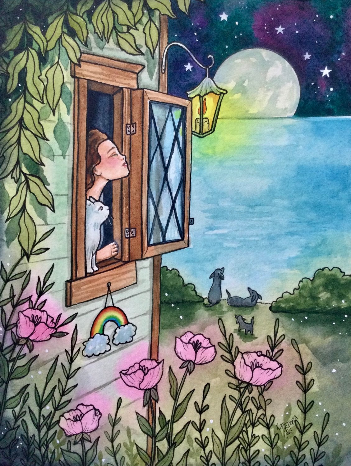 Solve basking in the moonlight (resize 12 to 500) jigsaw puzzle online ...