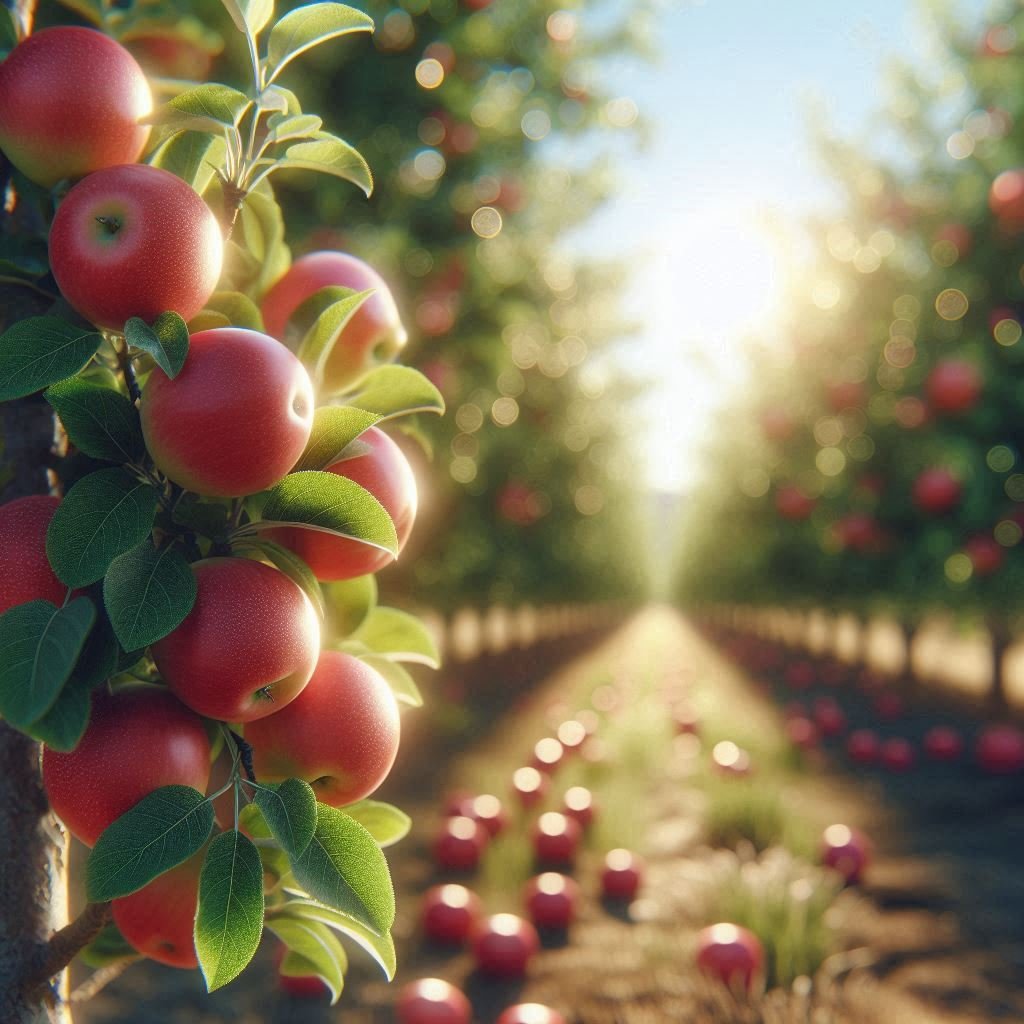 Solve Apple Orchard jigsaw puzzle online with 49 pieces