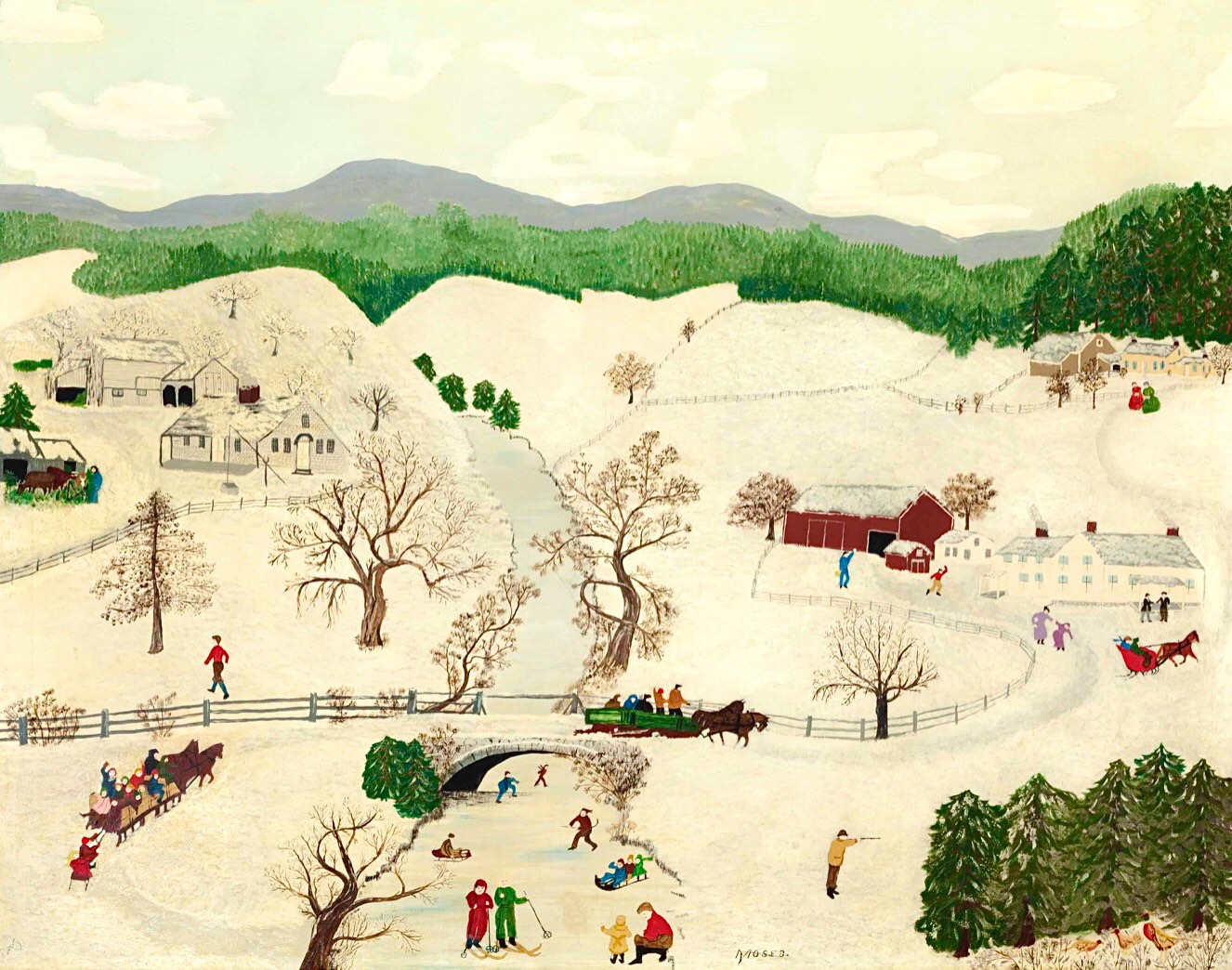 Solve Grandma Moses jigsaw puzzle online with 80 pieces