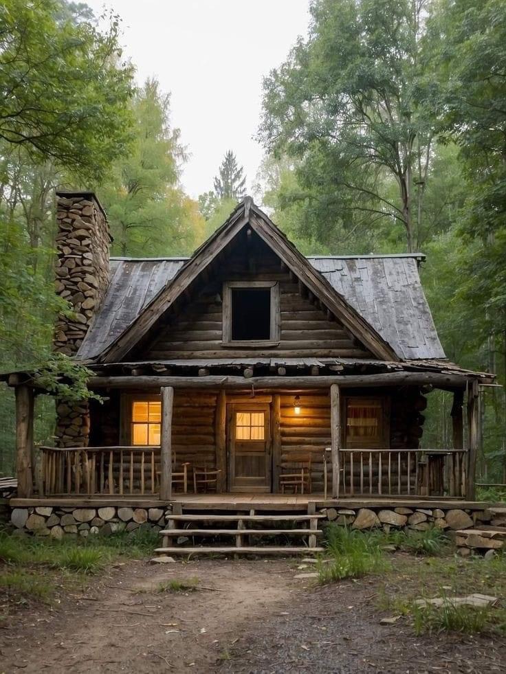 Solve Log cabin jigsaw puzzle online with 20 pieces