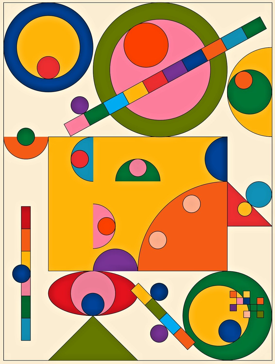 Solve Geometry Art (the number of pieces can be changed from 12 to 500 ...