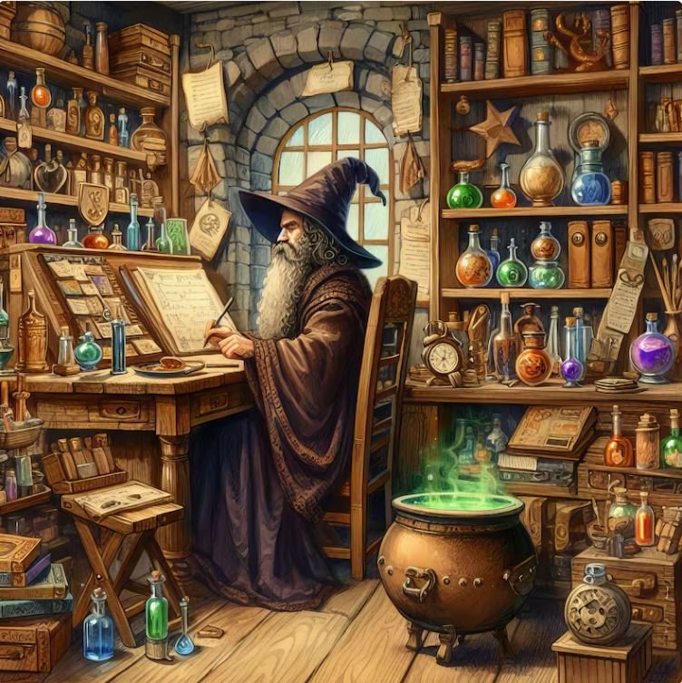 Solve Wizard's Workshop jigsaw puzzle online with 144 pieces