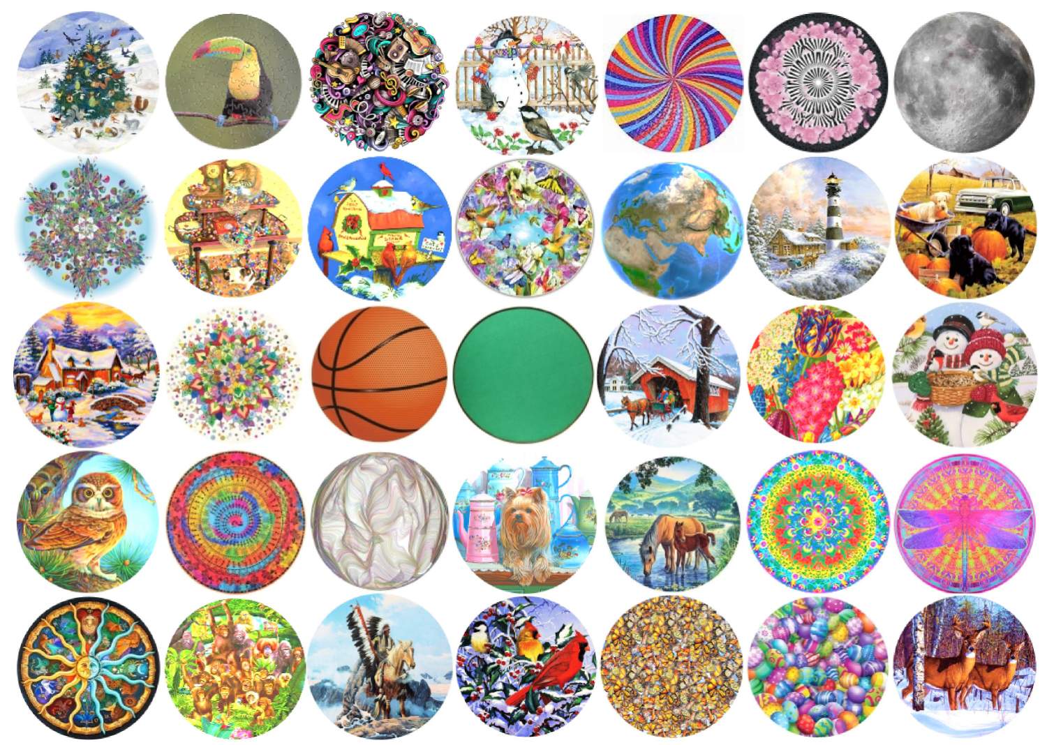 Solve ROUND JIGSAW PUZZLES jigsaw puzzle online with 88 pieces