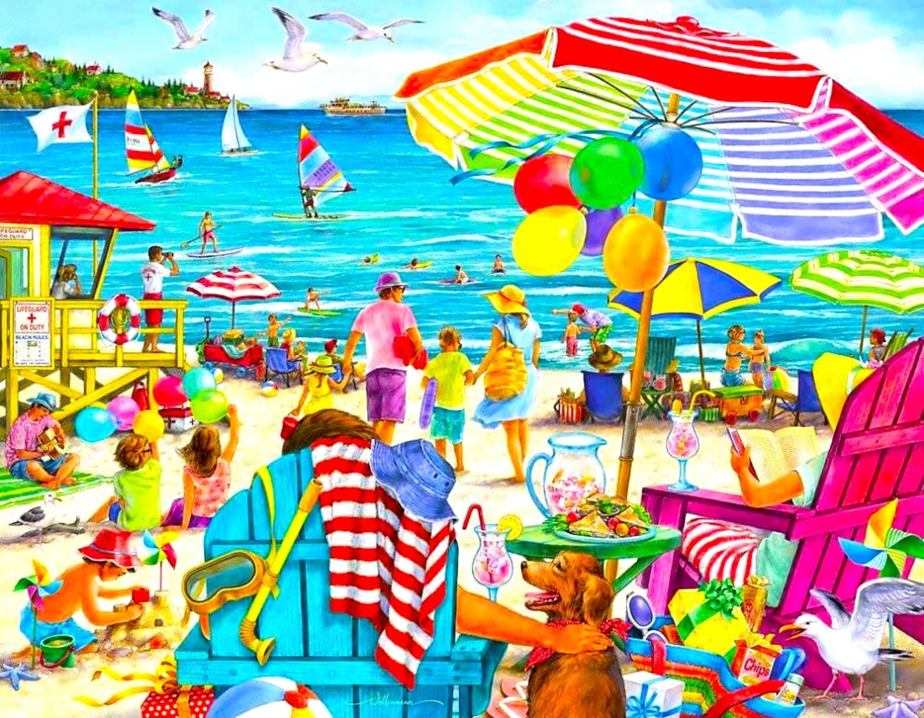 Solve Day at the Beach jigsaw puzzle online with 352 pieces