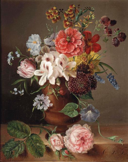 Solve Elisabeth Theodora van Thiel (Dutch, 1818–1868), Flowers* in a ...