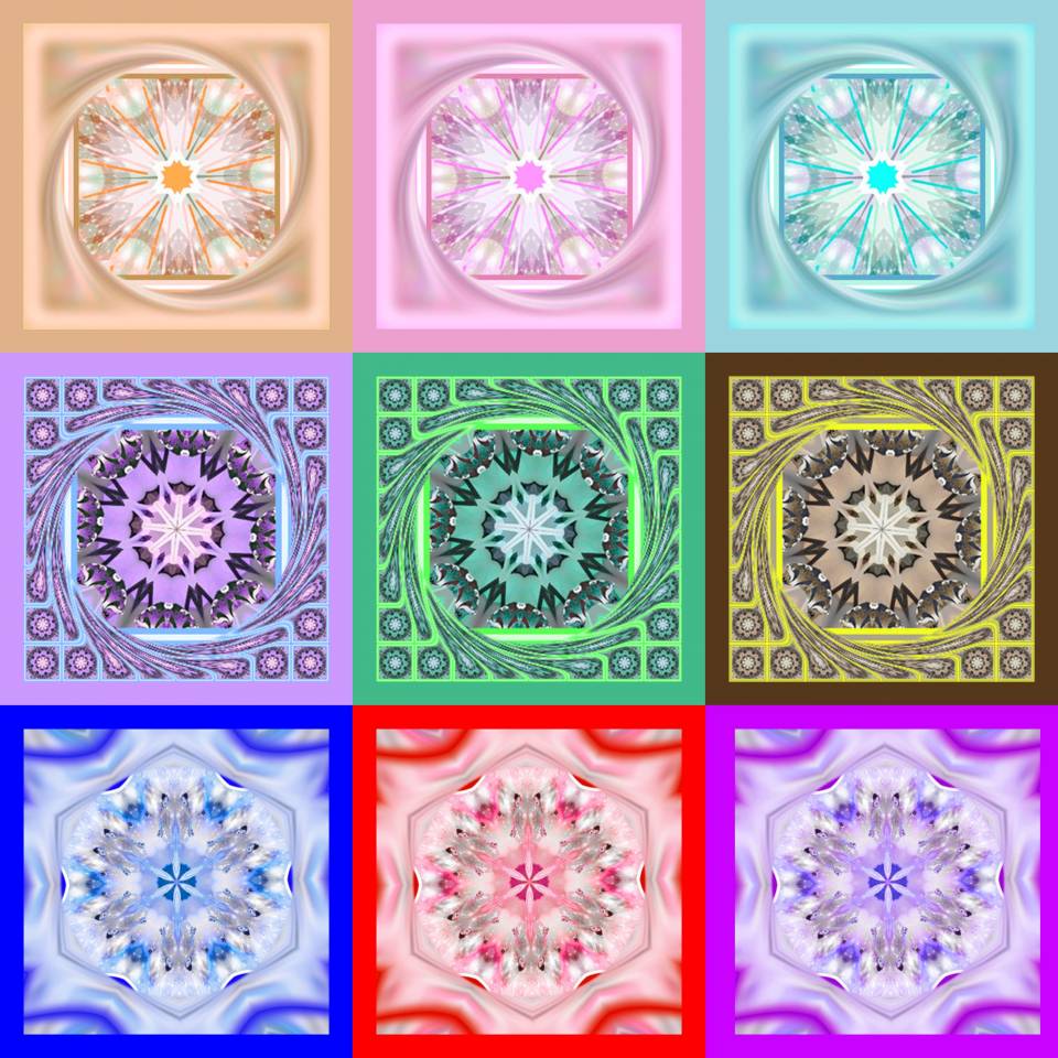 Solve Colourful Kaleidoscopes jigsaw puzzle online with 144 pieces