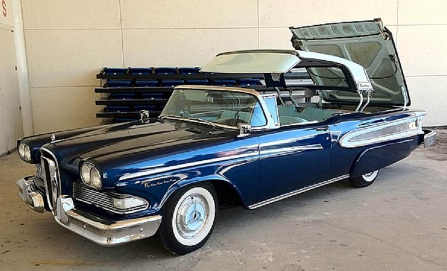 Solve 1958 Edsel Pacer Retractable Blue open 2 jigsaw puzzle online ...