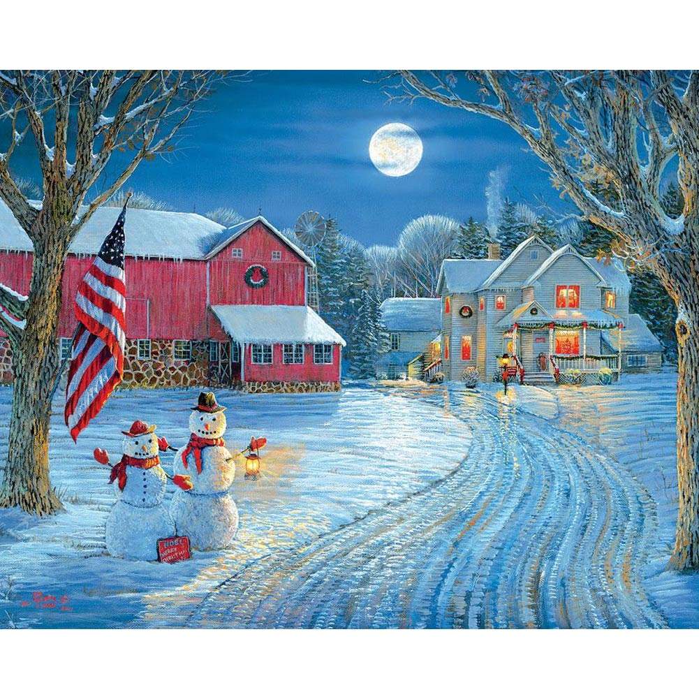 Solve Moonlight Greeting by Sam Timm jigsaw puzzle online with 81 pieces