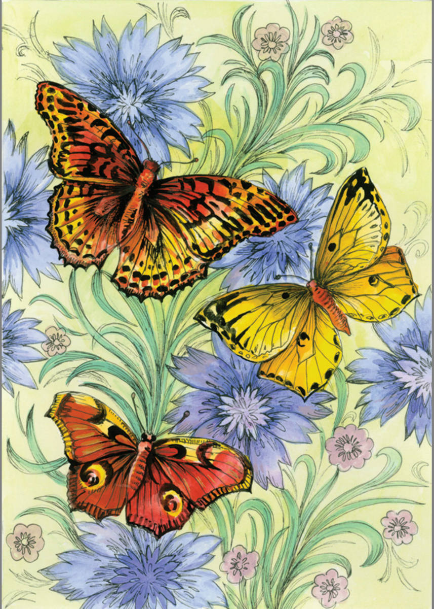 Solve Butterflies&Flowers jigsaw puzzle online with 140 pieces