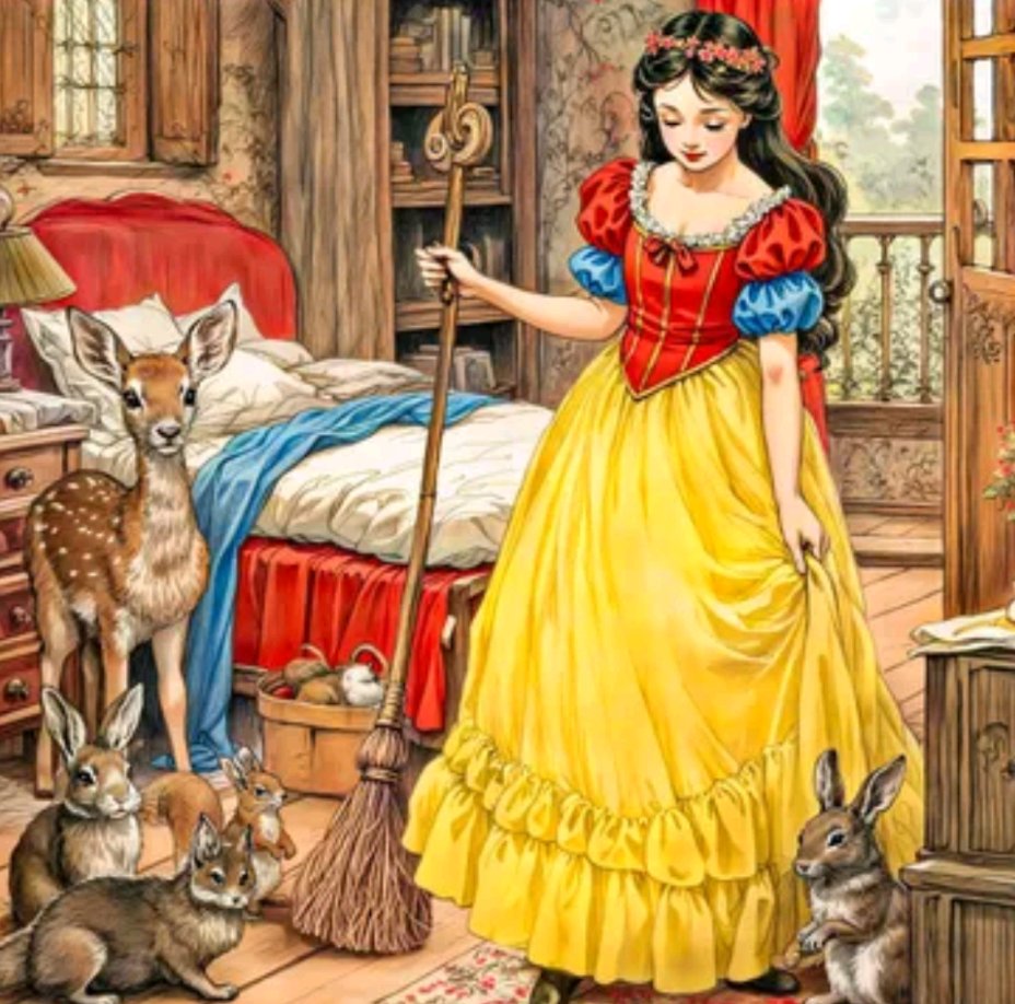 Solve Snow White jigsaw puzzle online with 81 pieces