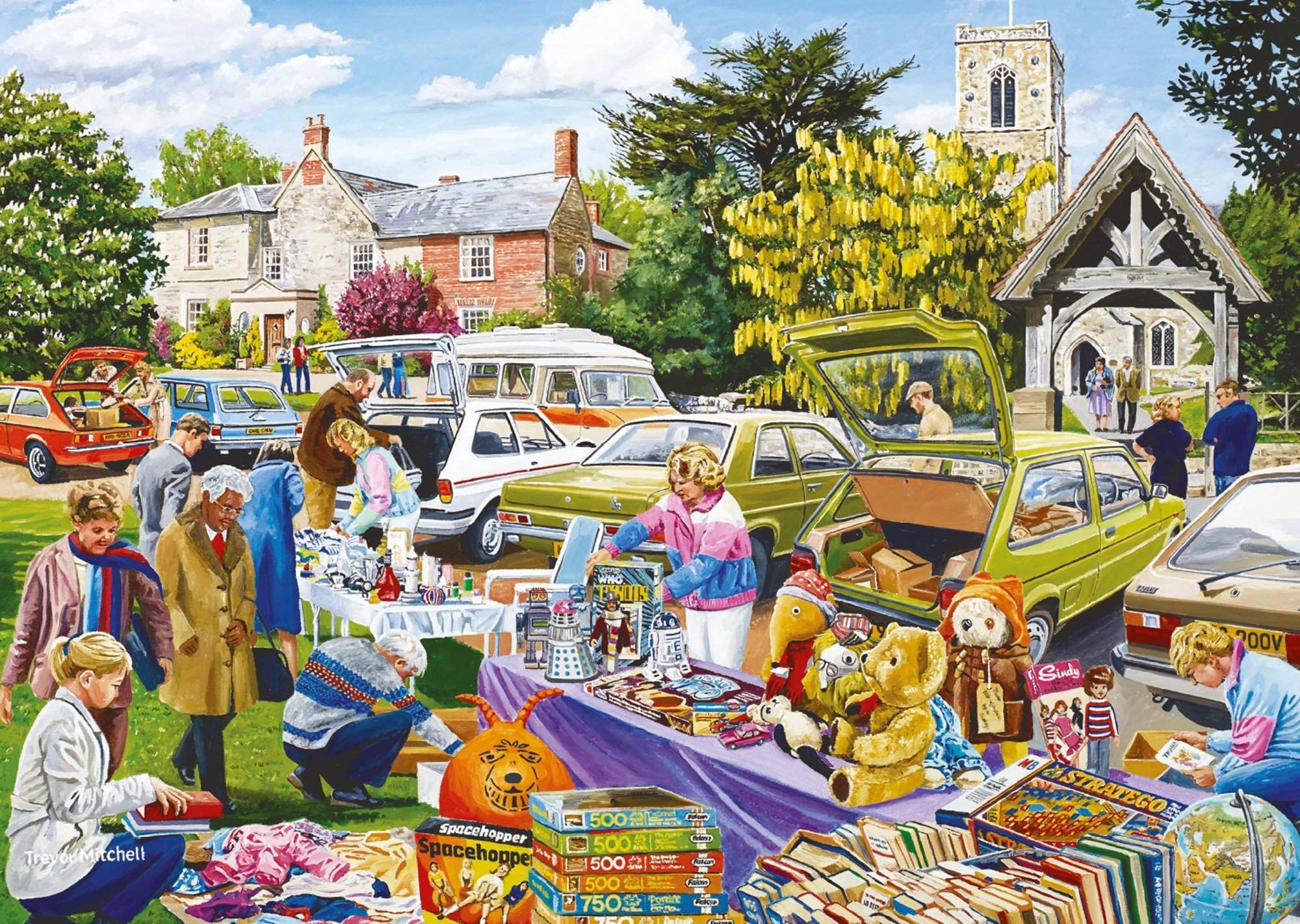 Solve Village Church Car Boot Sale jigsaw puzzle online with 600 pieces