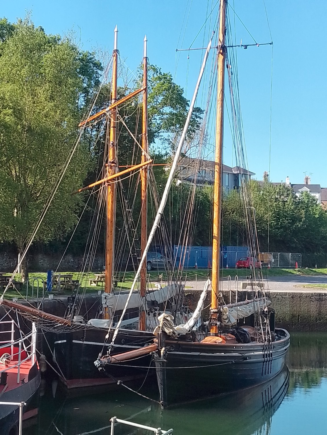 Solve Couple of old sailing barges at Port Dinorwic, Nr Caernarfon ...