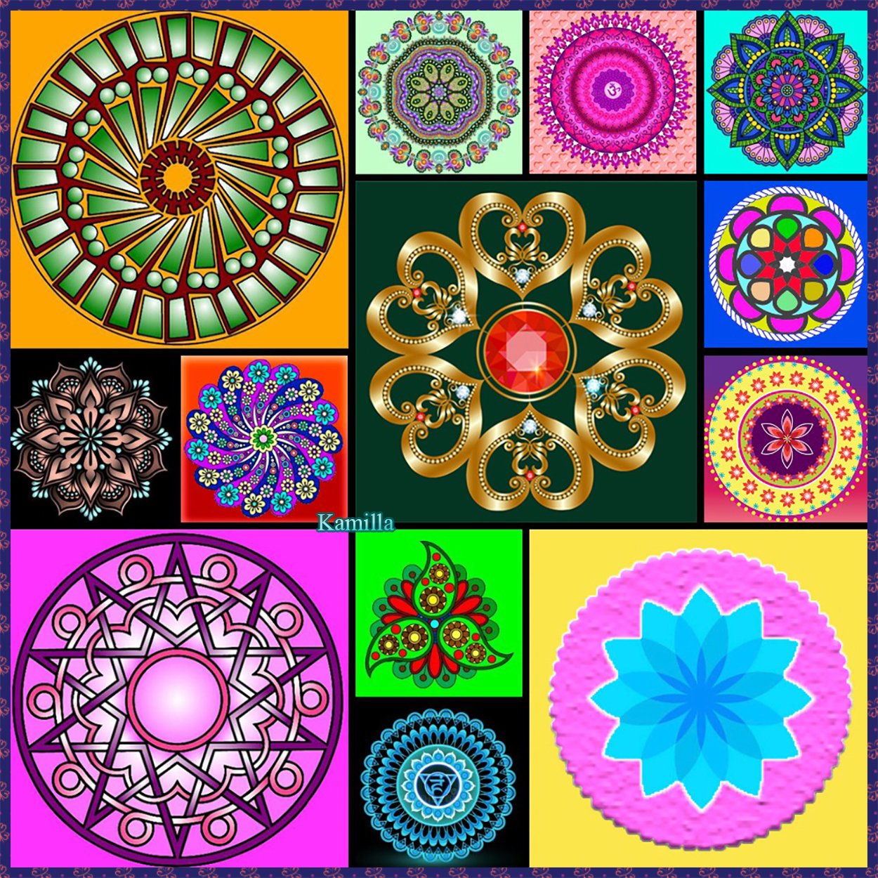 Solve Mandalas jigsaw puzzle online with 225 pieces