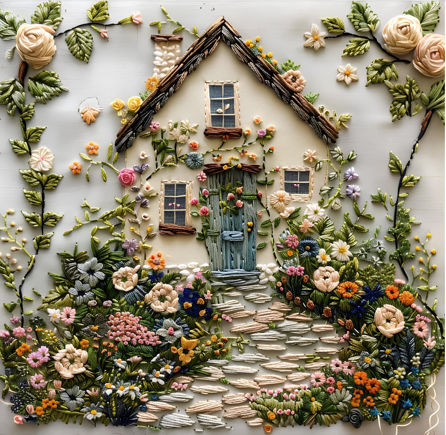 Solve Çiçekli Ev jigsaw puzzle online with 169 pieces