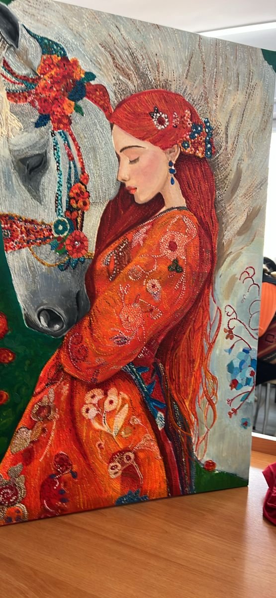 Solve Lady in Red ~ UNKNOWN jigsaw puzzle online with 200 pieces