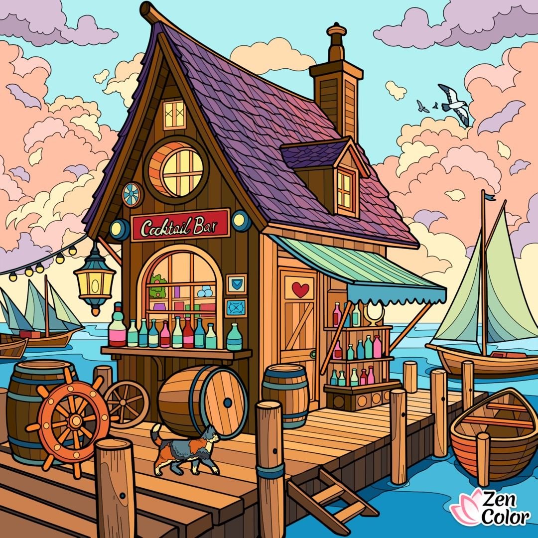 Solve PUZZLE - Cocktail Bar jigsaw puzzle online with 81 pieces
