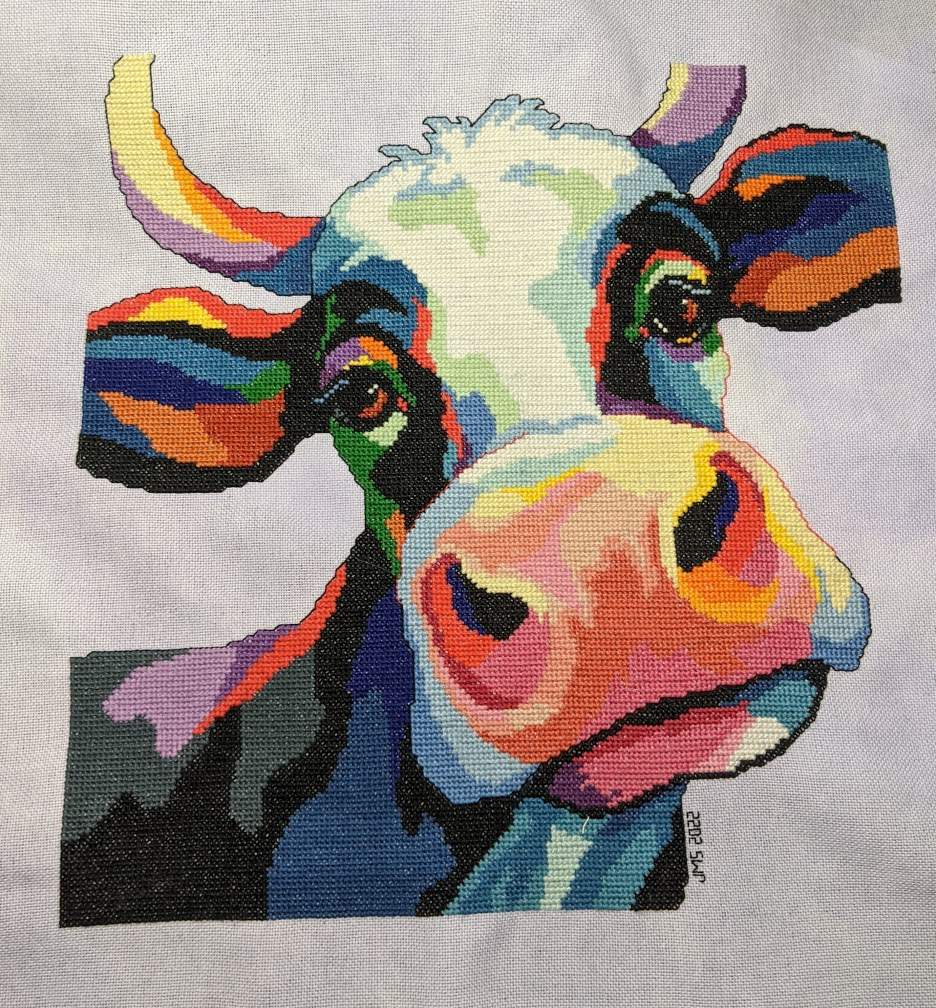 Solve Colorful Cow designed by Kooler Design Studios finished 3-14-2020 ...