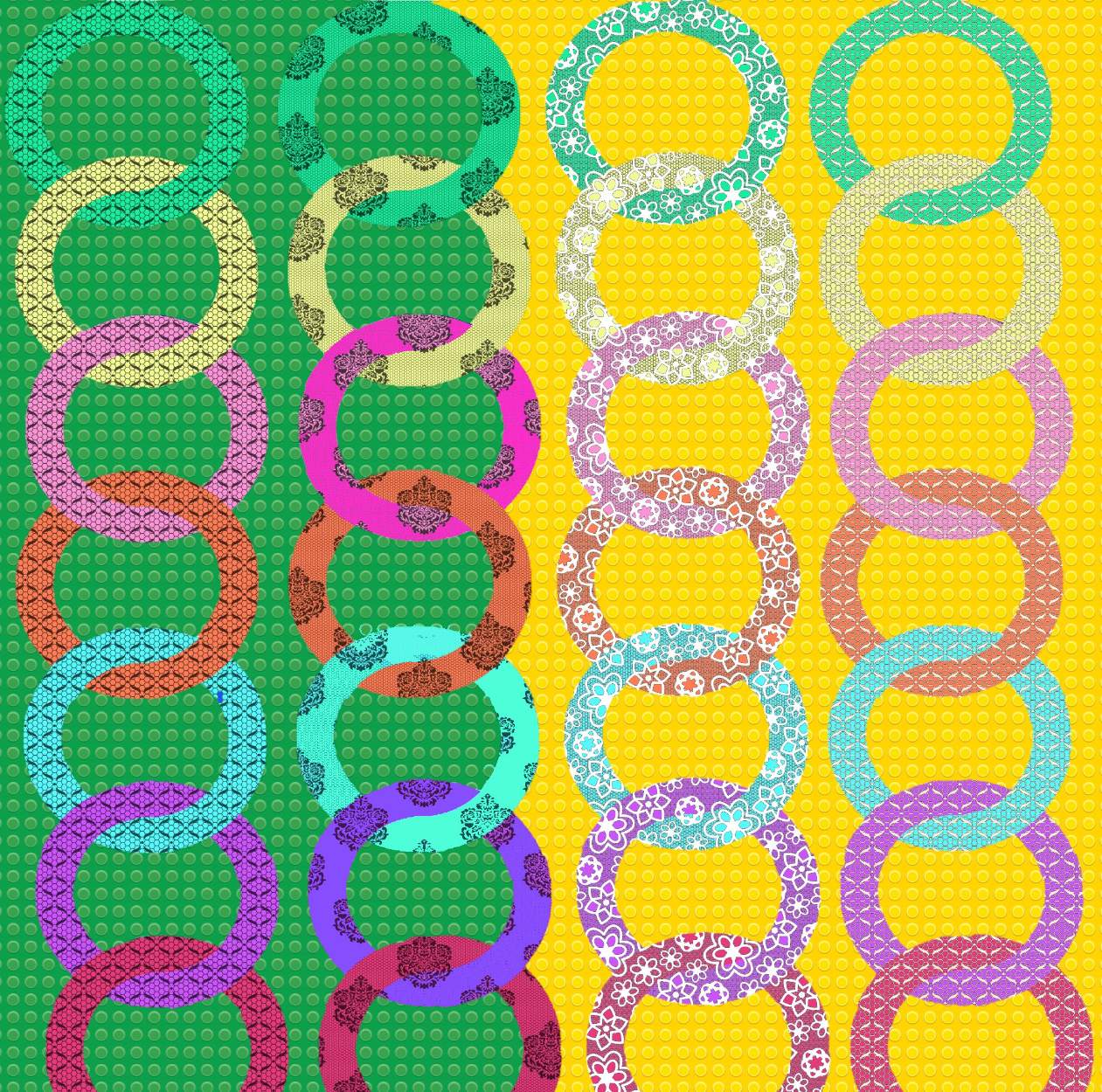 Solve DANGLING CHAINS jigsaw puzzle online with 100 pieces