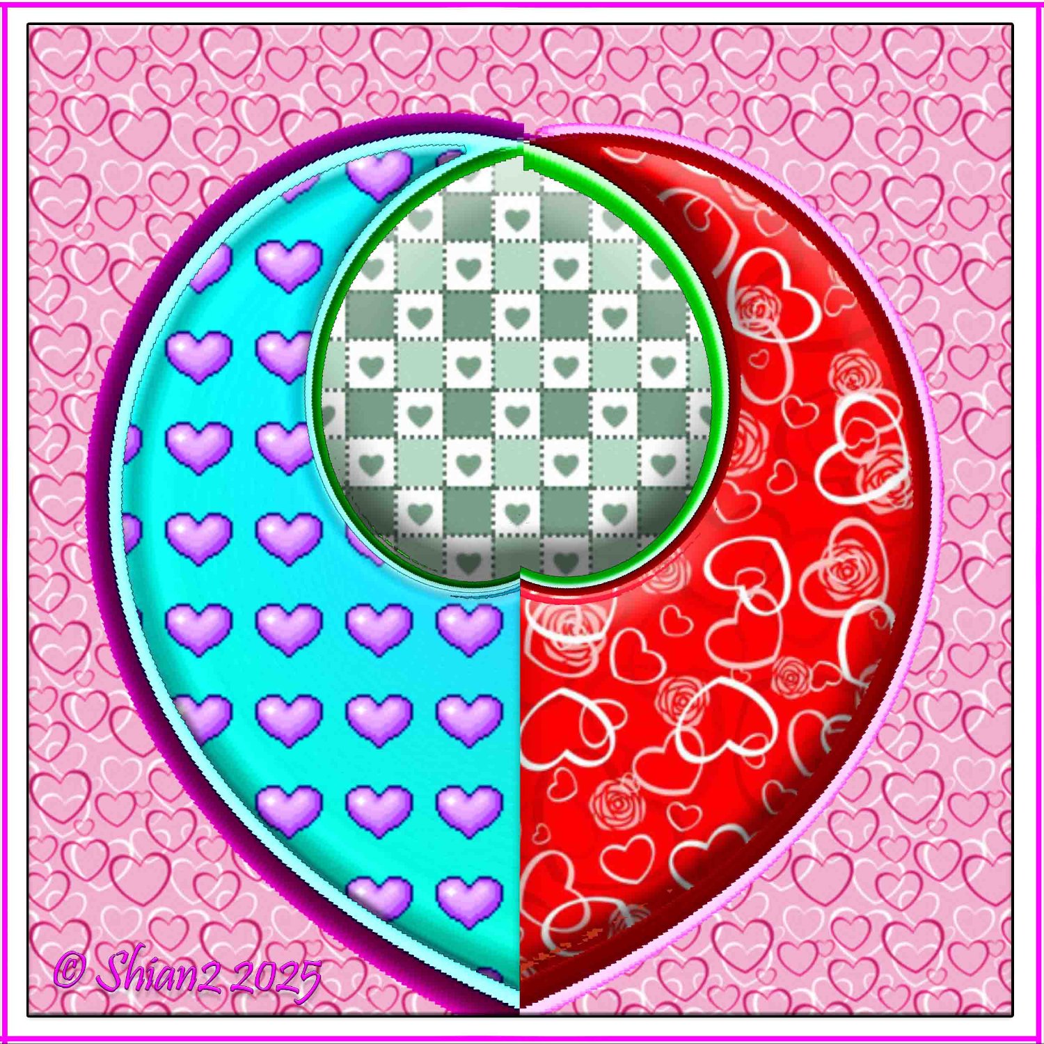 Solve Hearts jigsaw puzzle online with 64 pieces