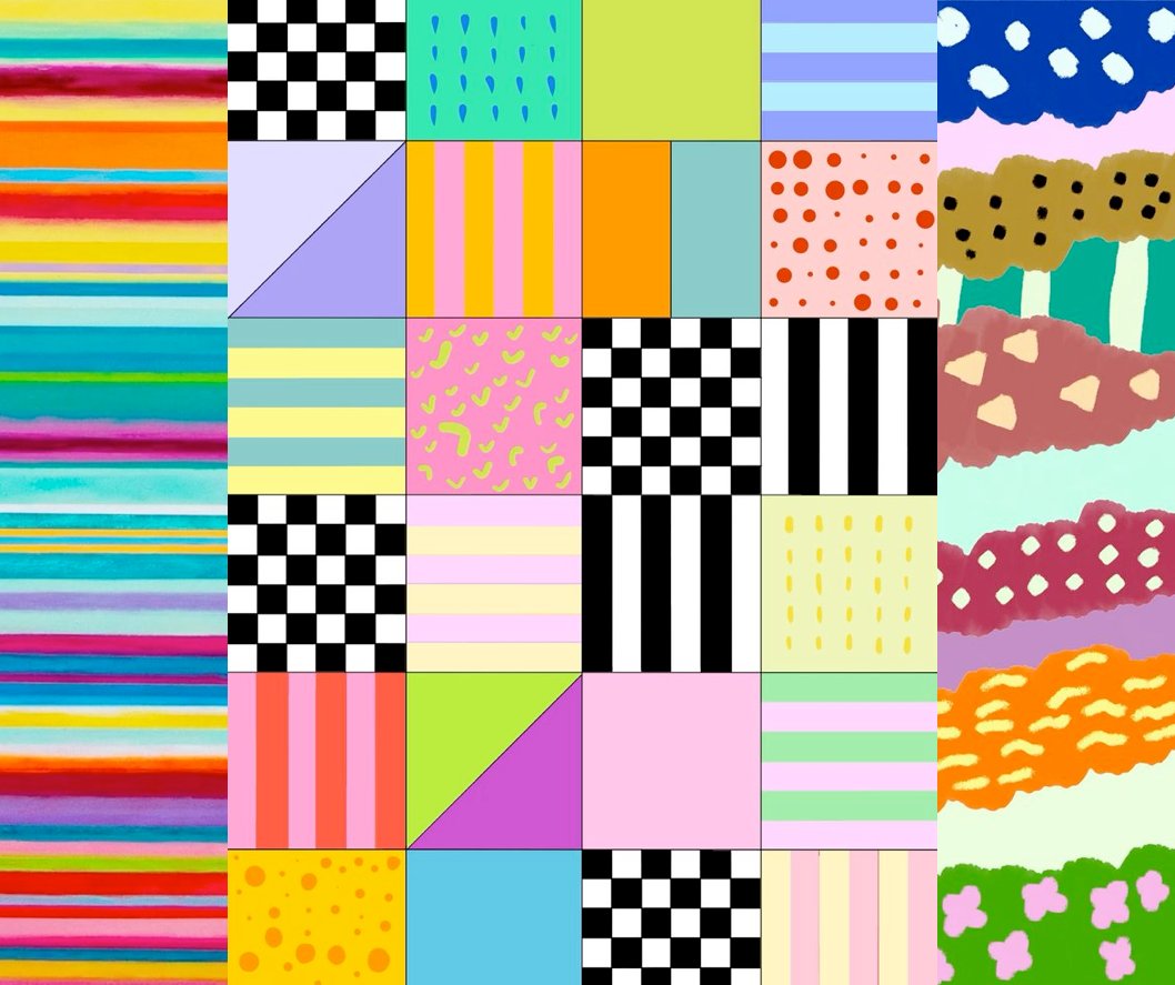 Solve Patterns Mashup jigsaw puzzle online with 120 pieces