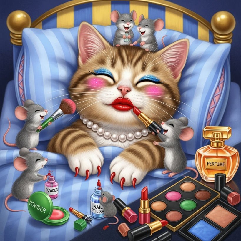 Solve Mischievious Mice Give Mr. Tiddles A Makeover. jigsaw puzzle ...