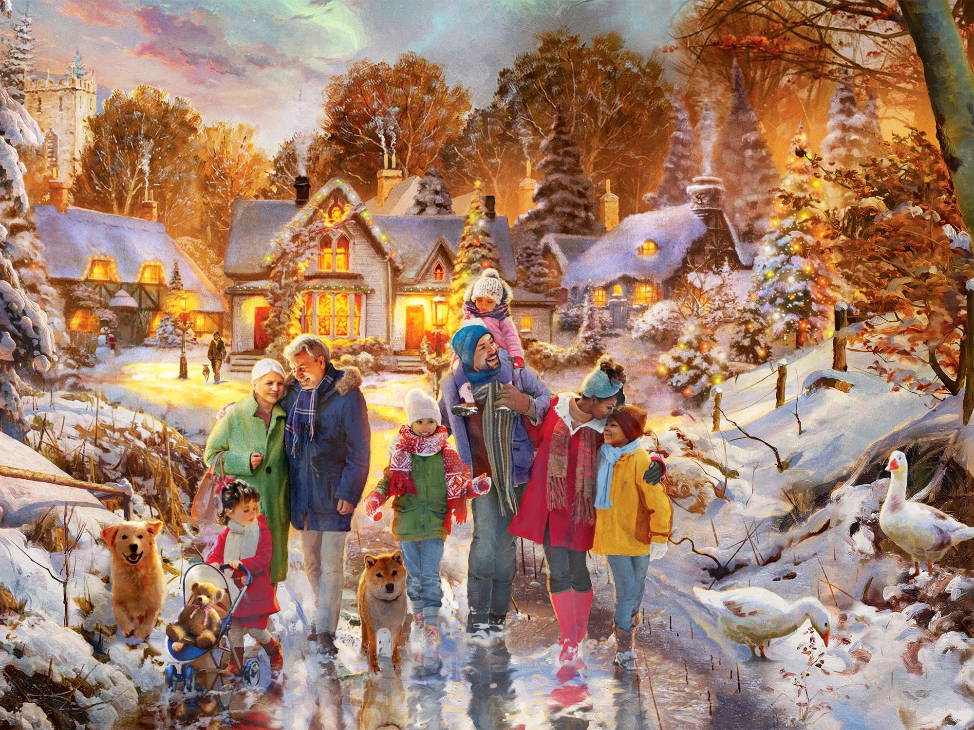 Solve Boxing Day Stroll jigsaw puzzle online with 352 pieces