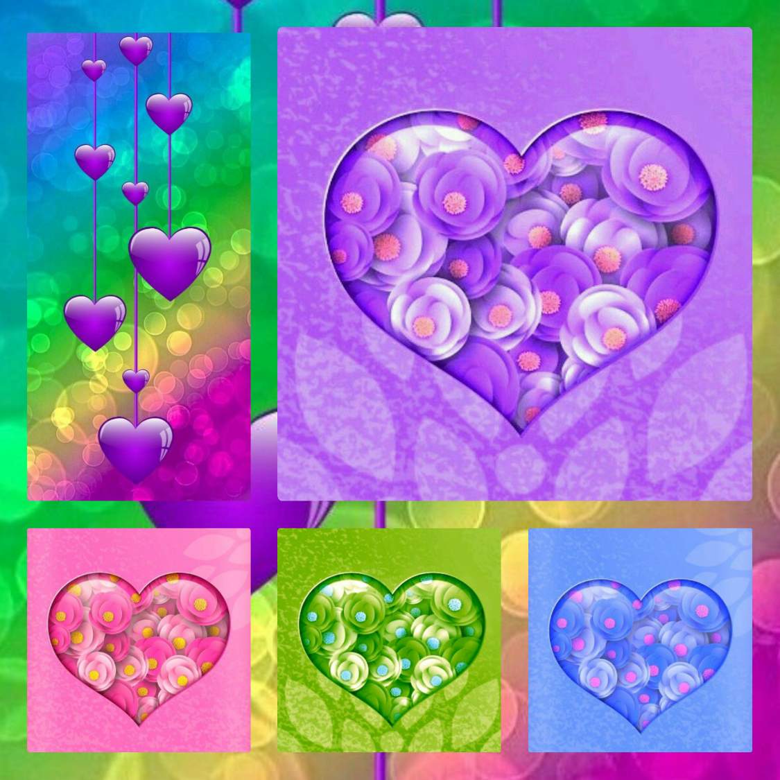 Solve Hearts Bedazzled jigsaw puzzle online with 81 pieces