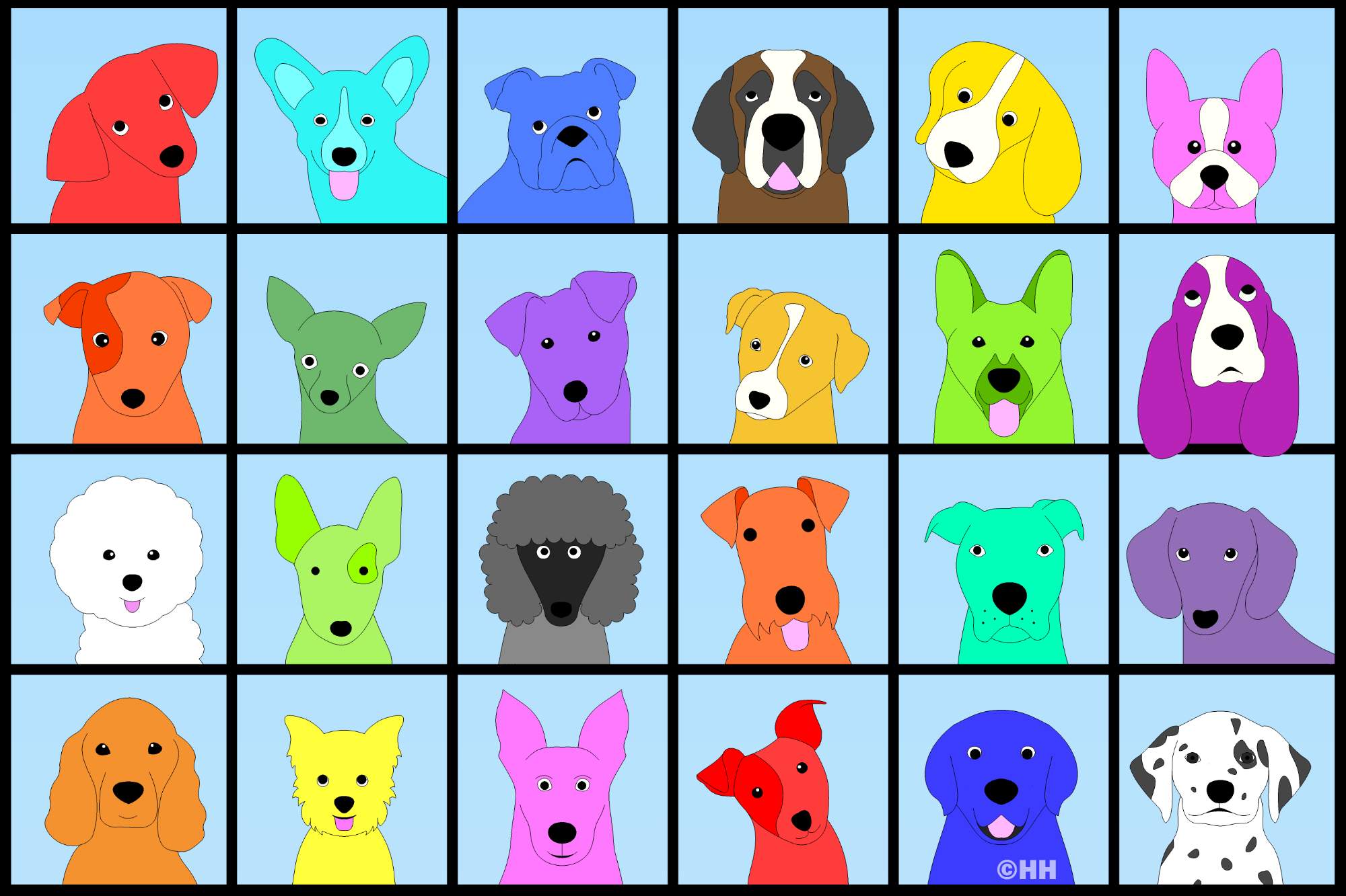 Solve dogs jigsaw puzzle online with 294 pieces