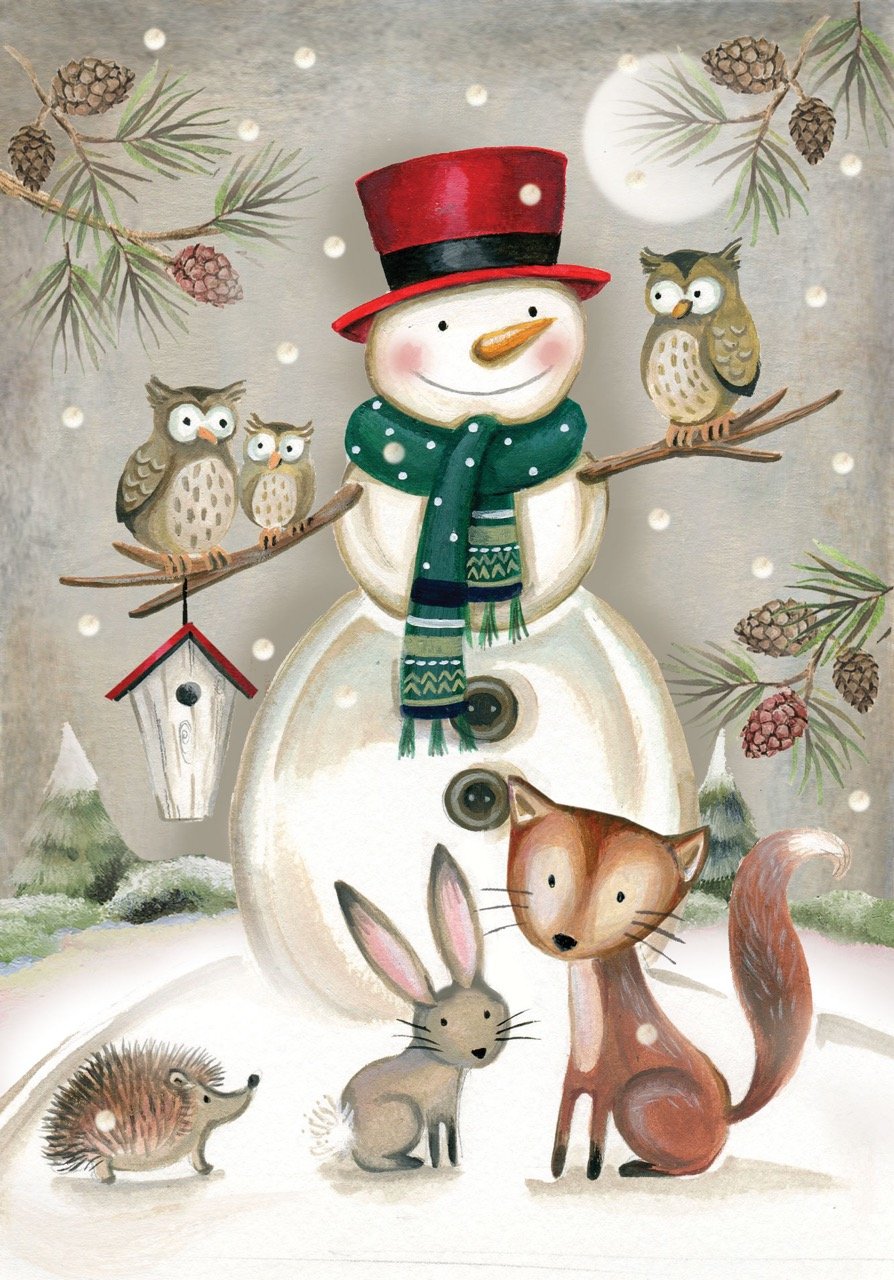 Solve Snowman and Friends (X-Large) jigsaw puzzle online with 300 pieces