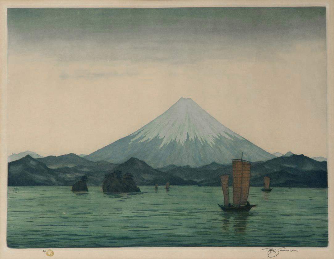 Solve T.F. Simon - MOUNT FUJI IN JAPAN, 1928 - Colour Etching jigsaw ...