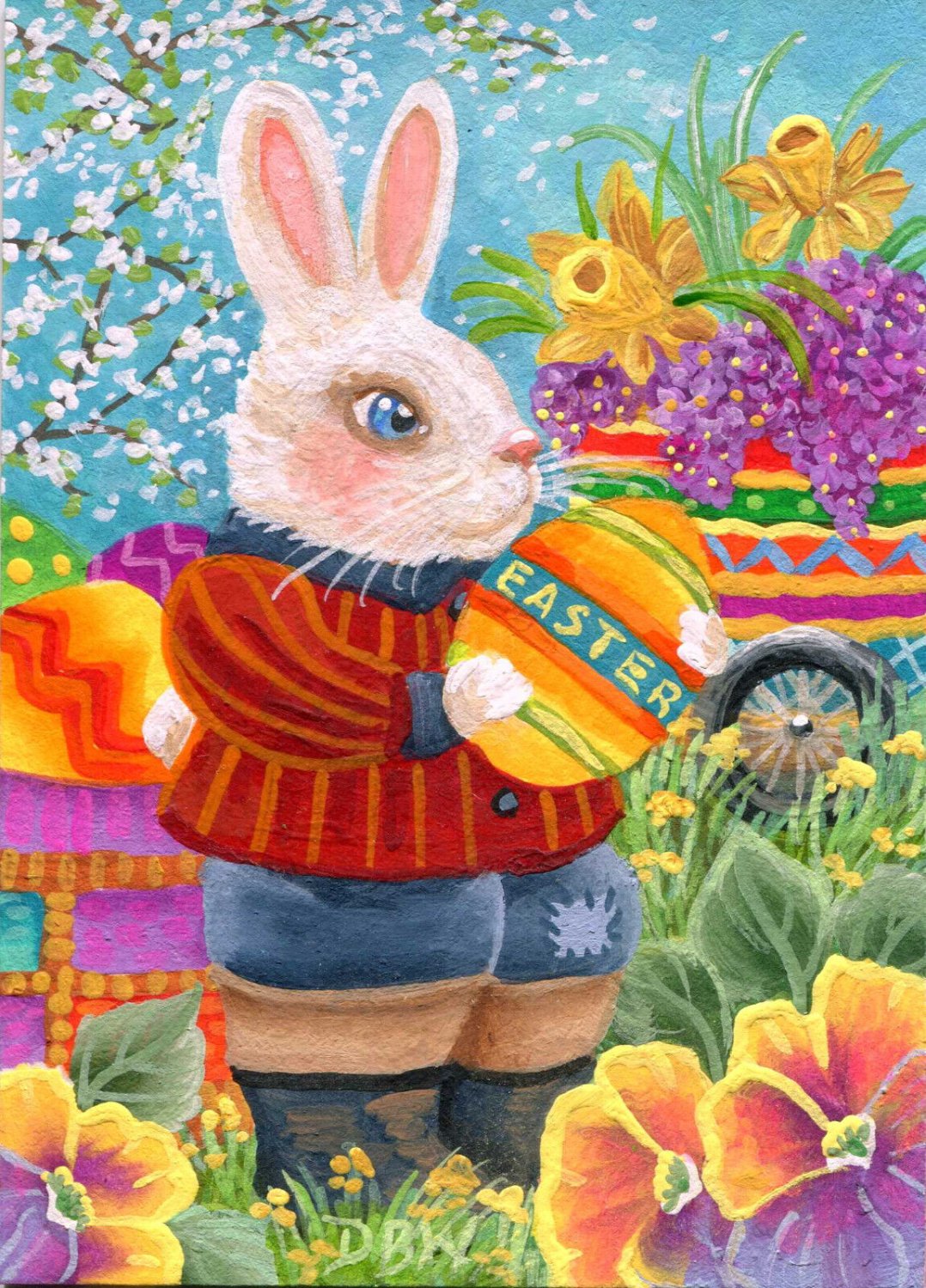 Solve Easter Rabbit jigsaw puzzle online with 192 pieces