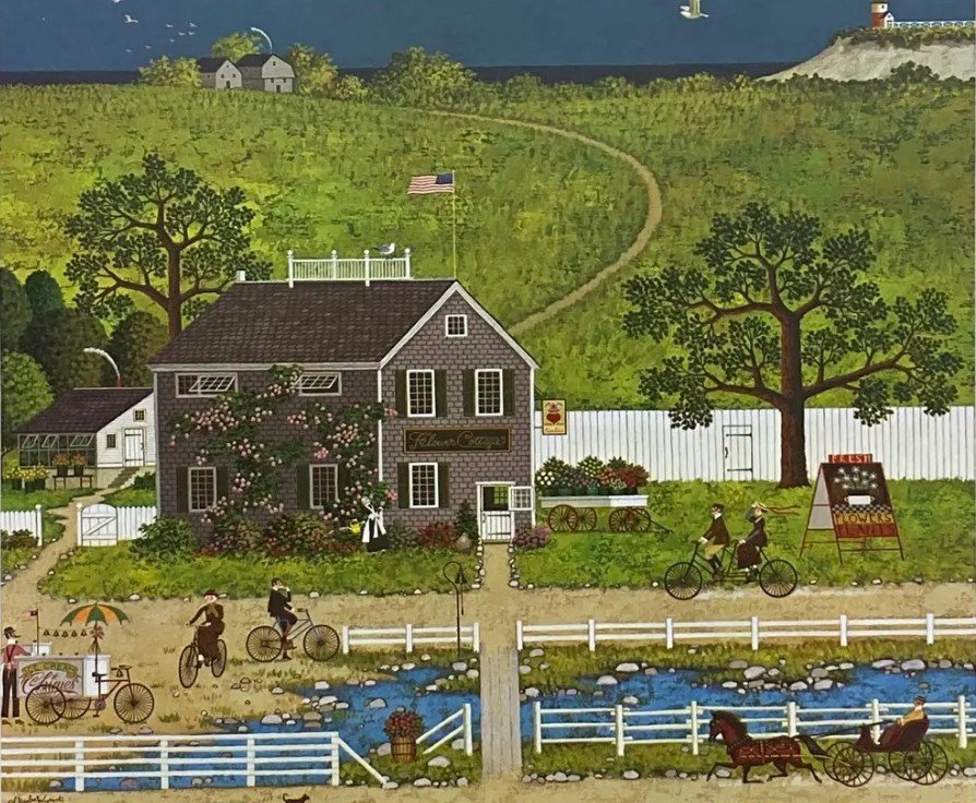 Solve Nantucket flower shop with roses by Charles Wysocki jigsaw puzzle ...