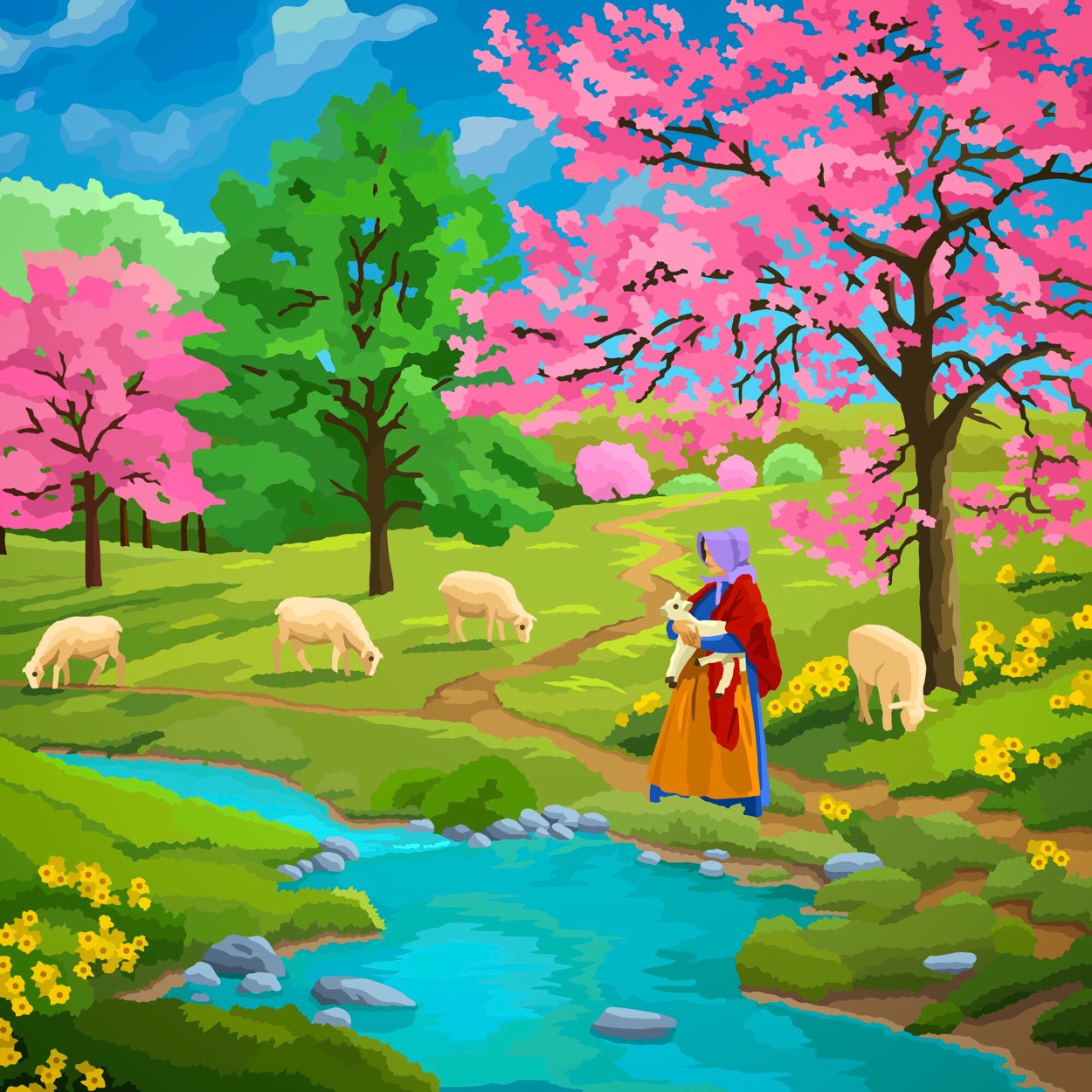 Jigsaw Puzzle | 100 pieces | Beautiful Spring | Jigidi