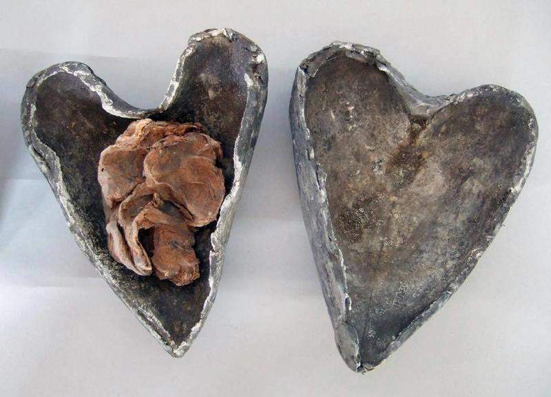 Solve A preserved human heart in a leaden case, discovered in the ...