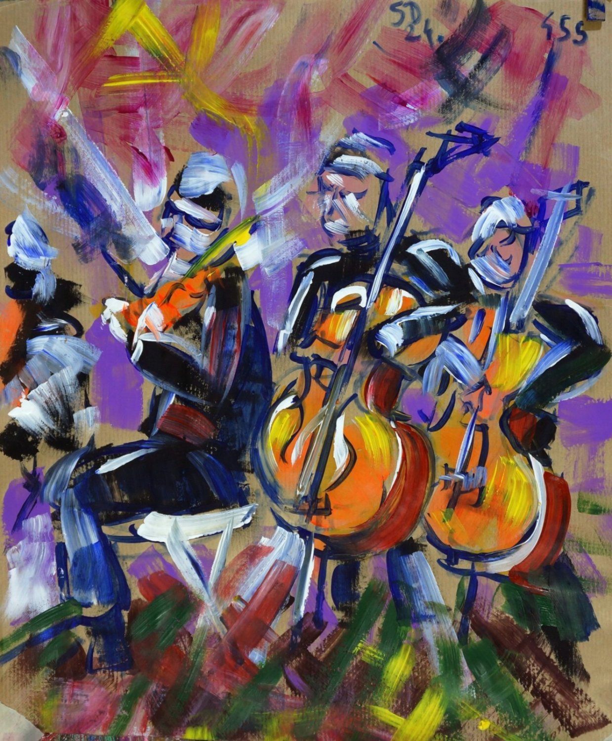 Solve The String Section jigsaw puzzle online with 80 pieces