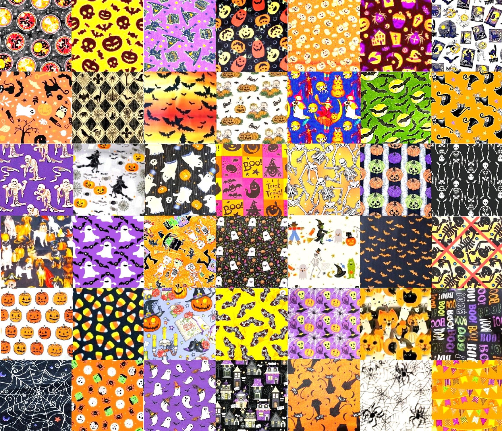 Solve PATCHWORK HALLOWEEN jigsaw puzzle online with 72 pieces